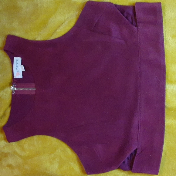 L'ATISTE | Tops | Burgundy Suade Crop Top | Poshmark